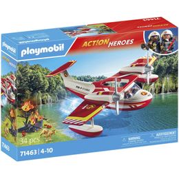 Konstruktions-Spielset Playmobil "Feuerwehrflugzeug mit L&ouml;schfunktion (71463), Action Heroes", bunt, Spielbausteine, Kinder, Kunststoff, Konstruktions-Spielset, Made in Europe