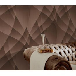 Vliestapete FASHION FOR WALLS "Lumina", braun (bronze), B:0,53m L:10,05m, Tapeten, Vliestapete, Phthalate frei