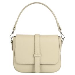Umh&auml;ngetasche Samantha Look, Damen, Gr. B/H/T: 21cm x 16cm x 6cm onesize, beige, Leder, clean, Taschen Umh&auml;ngetasche, echt Leder, Made in Italy