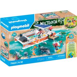 Konstruktions-Spielset Playmobil "Korallenriff Plattform (71623), Wiltopia", bunt, Spielbausteine, Kinder, Kunststoff, Konstruktions-Spielset, Made in Europe