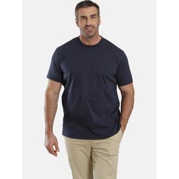 Rundhalsshirt CHARLES COLBY "Doppelpack T-Shirt EARL BOON", Herren, Gr. XXL, blau (dunkelblau), Obermaterial: 100% Baumwolle CO., comfort fit normal, Rundhals, Shirts Rundhalsshirt, leger und schlicht (2er-Pack)