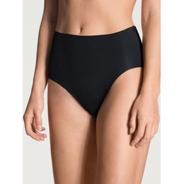 Midislip Calida "Modern Fit", Damen, Gr. S (40/42), schwarz, Interlock, Obermaterial: 80% Modal (TENCEL&trade;), 20% Elasthan, unifarben, k&ouml;rpernah, Unterhosen Midislip, seidig weich, atmungsaktiv, Interlock-Qualit&auml;t, cleaner Look