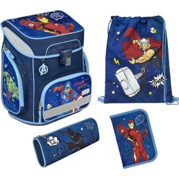 Schulranzen Scooli "EasyFit, Avengers", Jungen, Gr. B/H/T: 33cm x 36,5cm x 29cm, bunt (avengers), Polyester, gemustert, Rucks&auml;cke Schulranzen