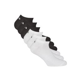 Sneakersocken Fila "Socken 6er Pack", Damen, Gr. 39-42, schwarz (schwarz, wei&szlig;), Obermaterial: 75% Baumwolle CO. 23% Polyester PES. 2% Elasthan EL., Socken Sneakersocken