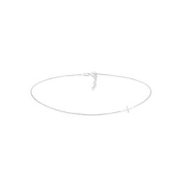 Choker Elli "Halskette Choker Kreuz Symbol Trend 925 Silber" Gr. 36, silber, Halsketten, Damen, ohne Stein, Silber 925 (Sterlingsilber), Choker