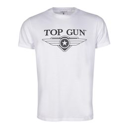 T-Shirt Top Gun "T-Shirt TG2024002", Damen, Gr. M, wei&szlig;, Obermaterial: 100% Baumwolle CO., Shirts T-Shirt