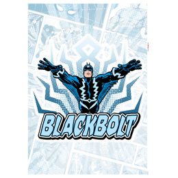 Wandtattoo Komar "Blackbolt Comic Classic - Gr&ouml;&szlig;e 50 x 70 cm", schwarz (schwarz, blau), B:50cm H:70cm, Folie, Wandtattoos, Wandtattoo, selbstklebend, Wandsticker, Kinderzimmer