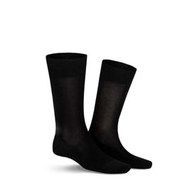 Socken Kunert "Socke George", Herren, Gr. 47-50, schwarz (schwarz 0070), Obermaterial: 41% Baumwolle CO. 22% Polyamid PA. 21% Wolle WO. 14% Polypropylen PP. 2% Elasthan EL., Socken Socken