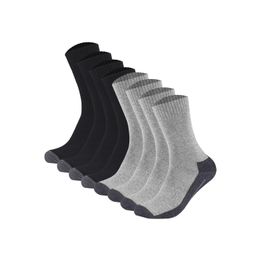 Sneakersocken Camano "Socken 8er Pack", Damen, Gr. 39-42, schwarz (schwarz, grau), Obermaterial: 47% Polyester PES. 37% Baumwolle CO. 15% Polyamid PA. 1% Elasthan EL., Socken Sneakersocken