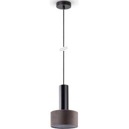 Paco Home Pendelleuchte "VELUTA", schwarz, &Oslash; 15cm H: 17,5cm, Leuchten, Wohnzimmer H&auml;ngeleuchte Stoffschirm Esszimmer Modern GU10, Pendelleuchte