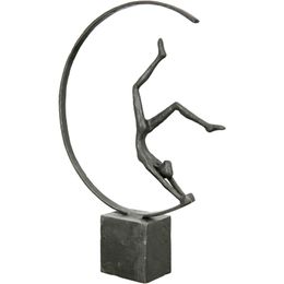 Dekofigur CASABLANCA BY GILDE "Skulptur Gymnast", braun (braun, bronzefarben), B:21cm H:29cm T:5cm, Dekofiguren, Dekofigur