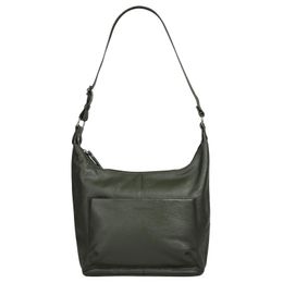Shopper Bruno Banani, Damen, Gr. B/H/T: 38cm x 29cm x 11cm onesize, gr&uuml;n (oliv), Leder, leicht gl&auml;nzend, unifarben, Taschen Shopper, echt Leder