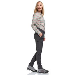 Sch&ouml;ffel Outdoorhose SCH&Ouml;FFEL "Ascona", Damen, Gr. 52, N-Gr, grau (asphalt), Taft, Obermaterial: 89% Nylon, 11% Elasthan, slim fit, Hosen Outdoorhose, sportlicher Stil, f&uuml;r vielseitige Aktivit&auml;ten im Freien