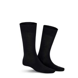 Socken Kunert "Socke Gary", Herren, Gr. 47-50, schwarz (schwarz 0070), Obermaterial: 70% Schurwolle WV. 20% Baumwolle CO. 8% Polyamid PA. 2% Elasthan EL., Socken Socken
