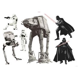 Wandtattoo Komar "Star Wars Doomed - Gr&ouml;&szlig;e 100 x 70 cm", schwarz-wei&szlig; (grau, schwarz, wei&szlig;), B:100cm H:70cm, Folie, Wandtattoos, Wandtattoo, selbstklebend, Wandsticker, Kinderzimmer