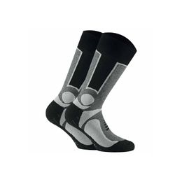 Kurzsocken Rohner Socks "Socken trekking 2-er pack 2er Pack", Damen, Gr. 35-38, grau, Obermaterial: 38% Baumwolle CO. 25% Wolle mw. 25% Polyacryl PAN. 10% Polyamid PA. 2% Elasthan EL., Socken Kurzsocken
