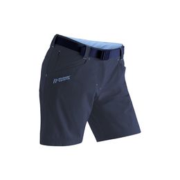Funktionsshorts Maier Sports "Lulaka Shorts", Damen, Gr. 42, Normalgr&ouml;&szlig;en, blau (nachtblau), 90% Polyamid, 10% Elasthan, Hosen Funktionsshorts, Damen Shorts, kurze Wanderhose, Outdoorhose mit 4 Taschen, Regular Fit