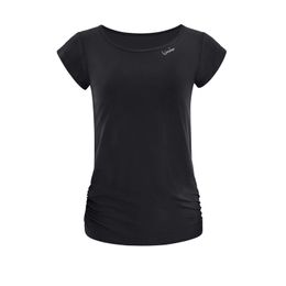 Sporttop WINSHAPE "AET130LS", Damen, Gr. M, schwarz, 85% Polyester, 15% Elasthan, Rundhals, Tops Sporttop, Functional Soft and Light