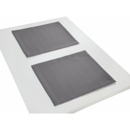Platzset WIRTH "WIRTHNatur" Gr. 1, grau, B:40cm L:35cm, Obermaterial: 100% Baumwolle, Platzsets, Platzset