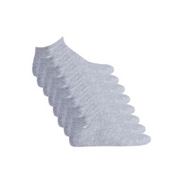 Sneakersocken Tom Tailor "Socken 8er Pack", Damen, Gr. 43-46, grau (hellgrau), Obermaterial: 77% Baumwolle CO. 20% Polyamid PA. 3% Elasthan EL., Socken Sneakersocken