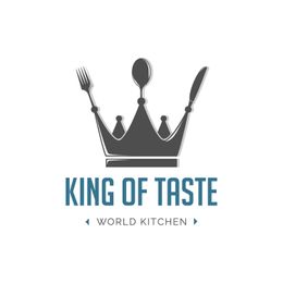 Wanddekoobjekt queence "KING OF TASTE", blau (wei&szlig;, blau, grau), B:30cm H:45cm T:0,1cm, Stahl, Wanddekoobjekte, Wanddekoobjekt, Stahlschild, Blechschild, Spruch, Witzig, Wanddeko, retro, 20x30cm