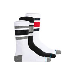 Kurzsocken Stance "Socken Boyd ST 3er Pack", Damen, Gr. 38-42, bunt (schwarz, wei&szlig;, rot, dunkelblau, wei&szlig;, schwarz, grau), Obermaterial: 70% Baumwolle CO. 19% Polyester PES. 9% Nylon NY. 2% Elasthan EL., Socken Kurzsocken