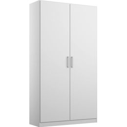 Dreht&uuml;renschrank Rauch "Kleiderschrank Schrank Garderobe Garderobenschrank HOMBURG", wei&szlig; (alpinwei&szlig;, hochglanz wei&szlig;), B:91cm H:197cm T:54cm, Holzwerkstoff, Schr&auml;nke, Dreht&uuml;renschrank, in 2 Breiten mit moderner Hochglanzfront MADE IN GERMANY