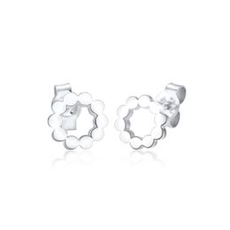 Paar Ohrstecker Elli "Ohrringe Kreis Circle Geo Minimal 925 Sterling Silber", silber, Ohrringe, Damen, ohne Stein, Silber 925 (Sterlingsilber), Paar Ohrstecker