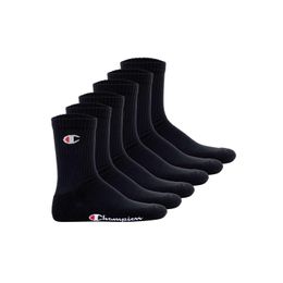 Kurzsocken Champion "Socken 6er Pack", Damen, Gr. 43-46, schwarz, Obermaterial: 70% Baumwolle CO. 28% Polyester PES. 2% Elasthan EL., Socken Kurzsocken