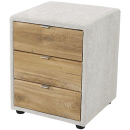Jockenh&ouml;fer Nachtkonsole JOCKENH&Ouml;FER GRUPPE "Lia", grau (beige 444, 17), B:42,5cm H:53cm T:45cm, Sideboards, Nachtkonsole, Nachttisch mit 3 Schubladen