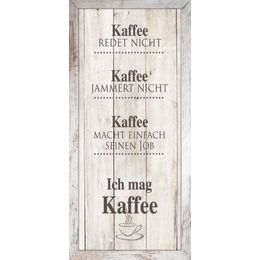 Bild mit Rahmen B&Ouml;NNINGHOFF "Kaffee", braun (farbe bild(er): vintage), B:23cm H:49cm T:2cm, MDF, Papier, Bilder, Bild mit Rahmen