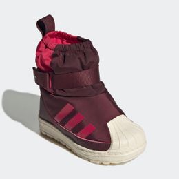 Winterstiefel adidas originals "ADIDAS SUPERSTAR 360 STIEFEL F&Uuml;R KINDER", M&auml;dchen, Gr. 27, maroon, wonder wei&szlig;, ruby rot, Synthetik, Textil, Schuhe Winterstiefel, Winterschuhe, Winterboots, Snowboots, f&uuml;r Kinder