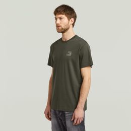G-Star Raw T-Shirt G-STAR "Chest Logo", Herren, Gr. S, grau (asfalt), Jersey, Obermaterial: 100% Baumwolle, unifarben, regular fit, Rundhals, abgesteppte Kante, Shirts T-Shirt, Rundhals, Regular Fit