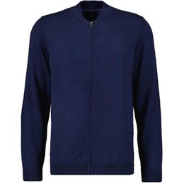 Strickfleecejacke Ragman, Herren, Gr. XL5254, blau (marineblau), 95% Baumwolle 5% Kaschmir, Jacken Strickfleecejacke