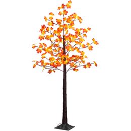 Bonetti LED Baum "Weihnachtsdeko", beige (ahornfarben), 96, H: 180cm, 1 Stk., Leuchten, Beleuchteter Deko-Herbstbaum mit Ahornbl&auml;ttern, LED Baum