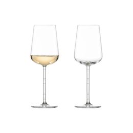 Wei&szlig;weinglas ZWIESEL GLAS "Wei&szlig;weingl&auml;ser Journey 446 ml 2er Set transparent", bunt (transparent), 2 tlg., Glas, Trinkgef&auml;&szlig;e, Wei&szlig;weinglas