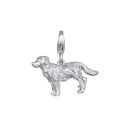 Charm-Einh&auml;nger NENALINA "Charm Hund Dog Anh&auml;nger Golden Retriever 925 Silber" Gr. 23, silber, Charms, Damen, Blacklist, Silber 925 (Sterlingsilber), Charm-Einh&auml;nger