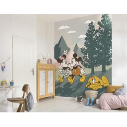 Fototapete Komar "Digitaldruck Vlies - Mickey & Minnie Embrace Nature", bunt, Rollen: 1, Vlies, Tapeten, Fototapete, Kinderzimmer