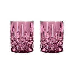 Whiskyglas Nachtmann "Whiskybecher Noblesse Vintage 295 ml 2er Set", lila (berry), 2 tlg., Glas, Trinkgef&auml;&szlig;e, Whiskyglas