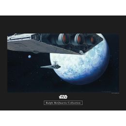 Bild Komar "Star Wars Classic RMQ Hoth Orbit", bunt (farbe bild(er): bunt), B:40cm H:30cm, Holz, Papier, Bilder, Bild, Wandbild zur Dekoration im Kinderzimmer - ohne Rahmen