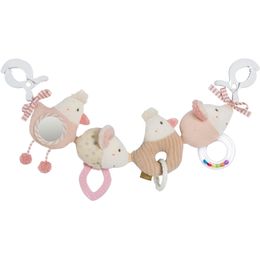 babyFEHN Kinderwagenkette FEHN "feehnLAND", rosa (rose, beige), Greifspielzeug, BabyH:16cm L:40cm, Jersey, Nicki, Pl&uuml;sch, Stoff, Kinderwagenkette, H:16cm L:40cm