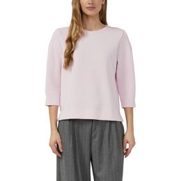 Sweatshirt s.Oliver, Damen, Gr. 42, rose, Sweatware, Obermaterial: 47% Modal, 41% Polyester, 12% Elasthan, unifarben, bequem h&uuml;ftbedeckend, Rundhals, Sweatshirts Sweatshirt, 3/3-Arm mit Stretch