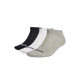Sneakersocken adidas originals "Socken Thin Linear Low-Cut 3er Pack", Damen, Gr. 40-42, bunt (schwarz, grau, wei&szlig;), Obermaterial: 70% Baumwolle CO. 27% Polyester PES. 2% Elasthan EL. 1% Nylon NY., Socken Sneakersocken