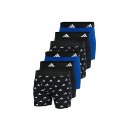 Boxershorts adidas originals "Boxershort Boxer Briefs Active Flex Cotton 6er Pack", Herren, Gr. M, bunt (schwarz, wei&szlig;, blau), Obermaterial: 95% Baumwolle CO. 5% Elasthan EL., Unterhosen Boxershorts