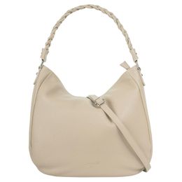 Henkeltasche Samantha Look, Damen, Gr. B/H/T: 34cm x 31cm x 10cm onesize, beige, Leder, leicht gl&auml;nzend, unifarben, Taschen Henkeltasche, echt Leder, Made in Italy