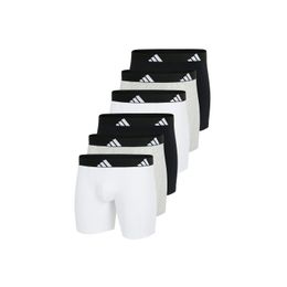 Boxershorts adidas originals "Boxershort Boxer Briefs Active Flex Cotton 6er Pack", Herren, Gr. M, bunt (schwarz, wei&szlig;, grau), Obermaterial: 95% Baumwolle CO. 5% Elasthan EL., Unterhosen Boxershorts
