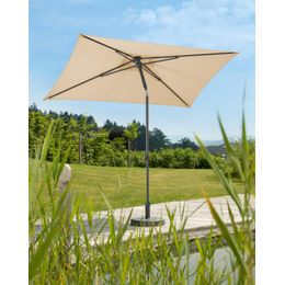 Sonnenschirm Schneider Schirme "Sevilla", beige (natur), Obermaterial: 100% Polyester, Standschirme, Sonnenschirm, Stahl/Polyester