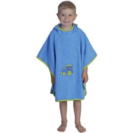 W&ouml;rner Badeponcho W&Ouml;RNER "Lok", ozean, L:60cm, Baumwolle, Hausm&auml;ntel, Badeponcho, maschinenwaschbar, trocknergeeignet