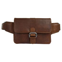 G&uuml;rteltasche Bodenschatz, Damen, Gr. B/H/T: 18cm x 12cm x 3cm onesize, braun (cognac), Leder, leicht gl&auml;nzend, unifarben, Taschen G&uuml;rteltasche, echt Leder