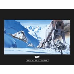 Bild Komar "Star Wars Classic RMQ Hoth Battle Snowspeeder", bunt (farbe bild(er): bunt), B:40cm H:30cm, Holz, Papier, Bilder, Bild, Wandbild zur Dekoration im Kinderzimmer - ohne Rahmen